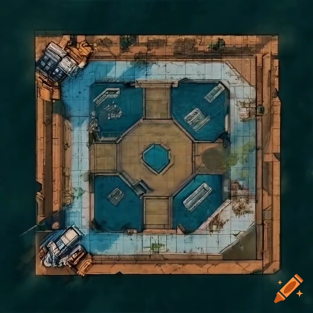 Cybertron base, dnd battle map on Craiyon