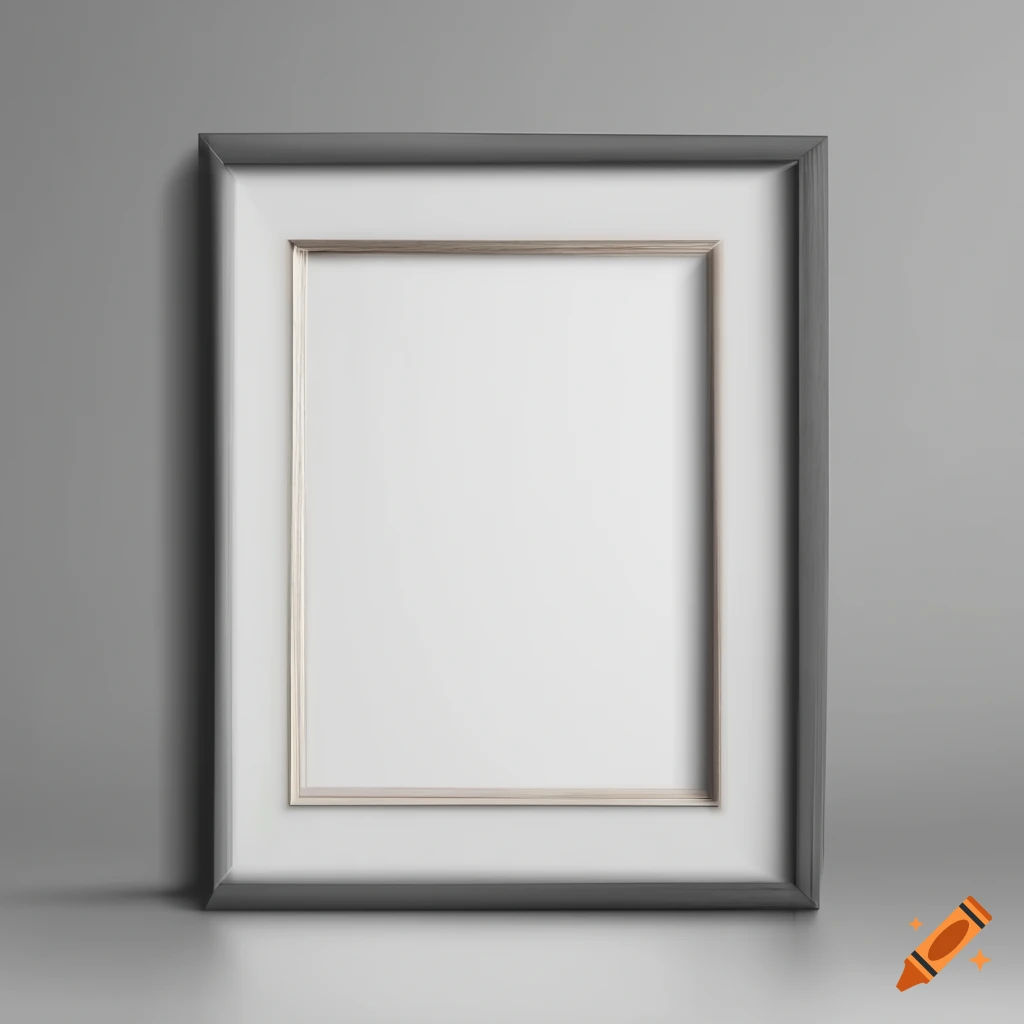 Picture frame mockup on white background on Craiyon