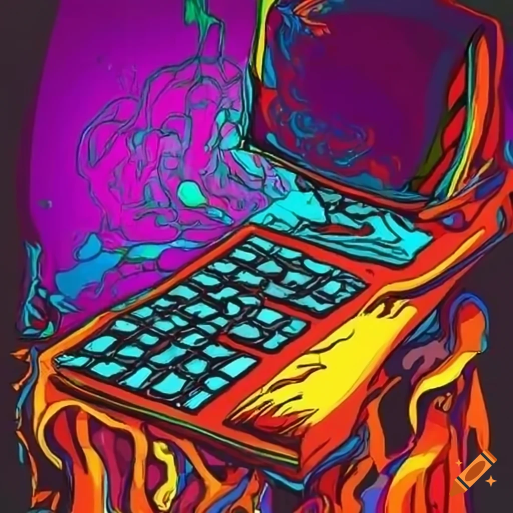 A corrupted computer with lots of errors