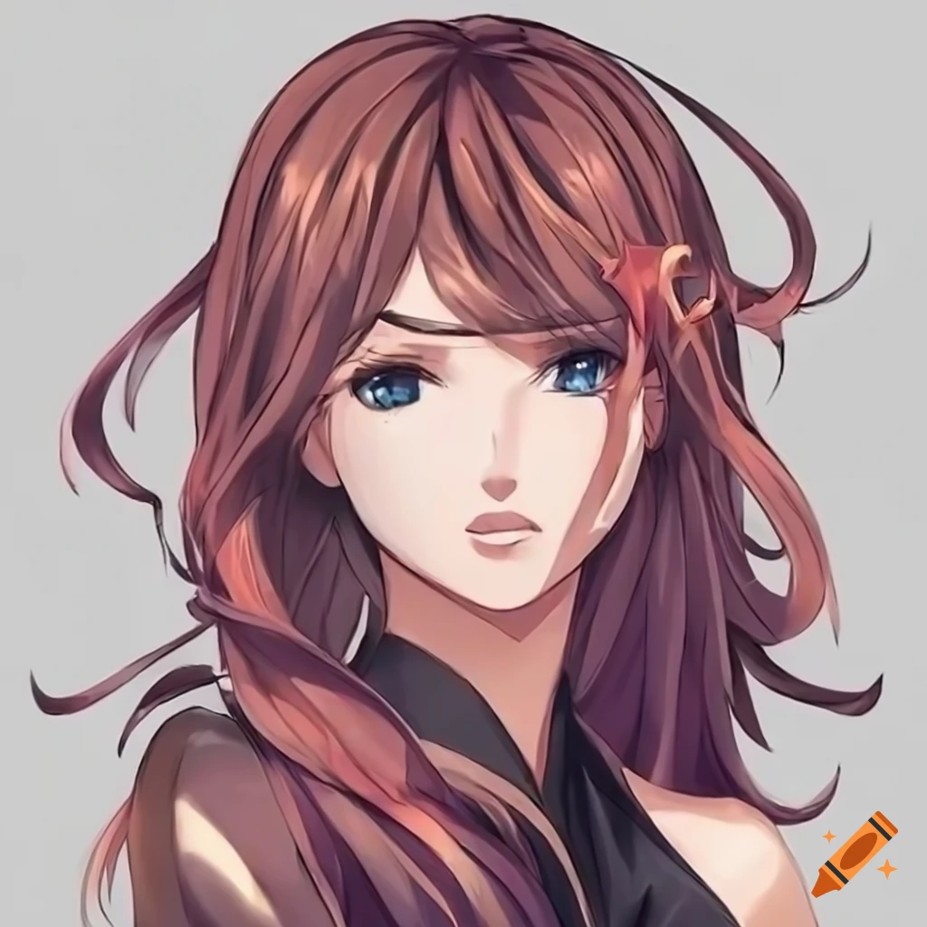 Female anime character on Craiyon