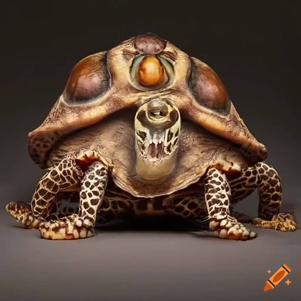 A whimsical hybrid creature inspired by both turtles and beetles on Craiyon