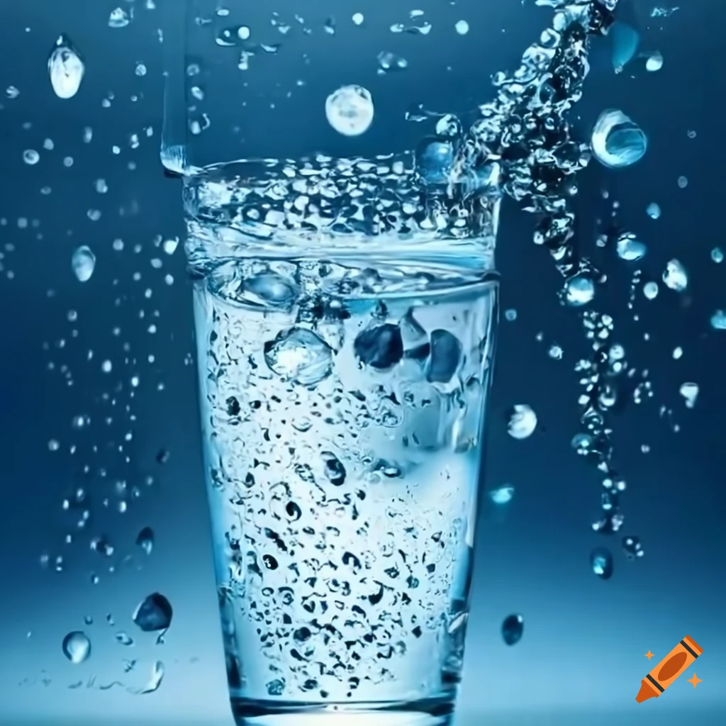 Sparkling water in glass