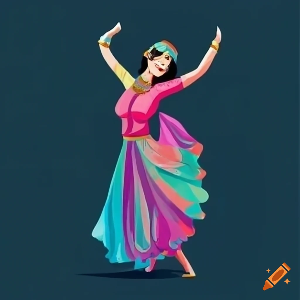 A graceful persian dancer performing traditional dance