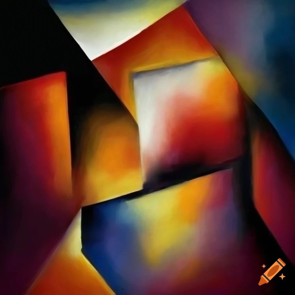 Cubist abstract anticipation on Craiyon