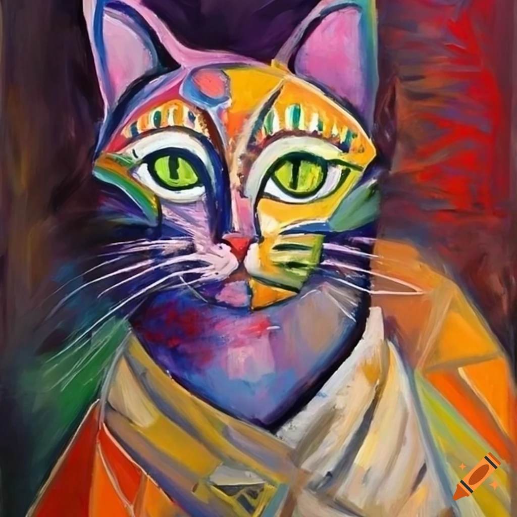 Picasso painting of cat
