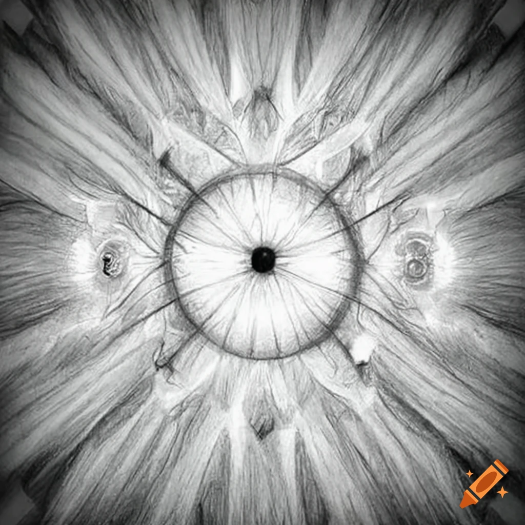 A mesmerizing eye with radiant beams of light on Craiyon