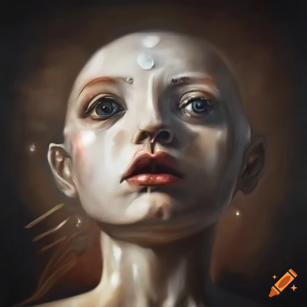 Human bodies fountains vessels water nature drops renaissance painting