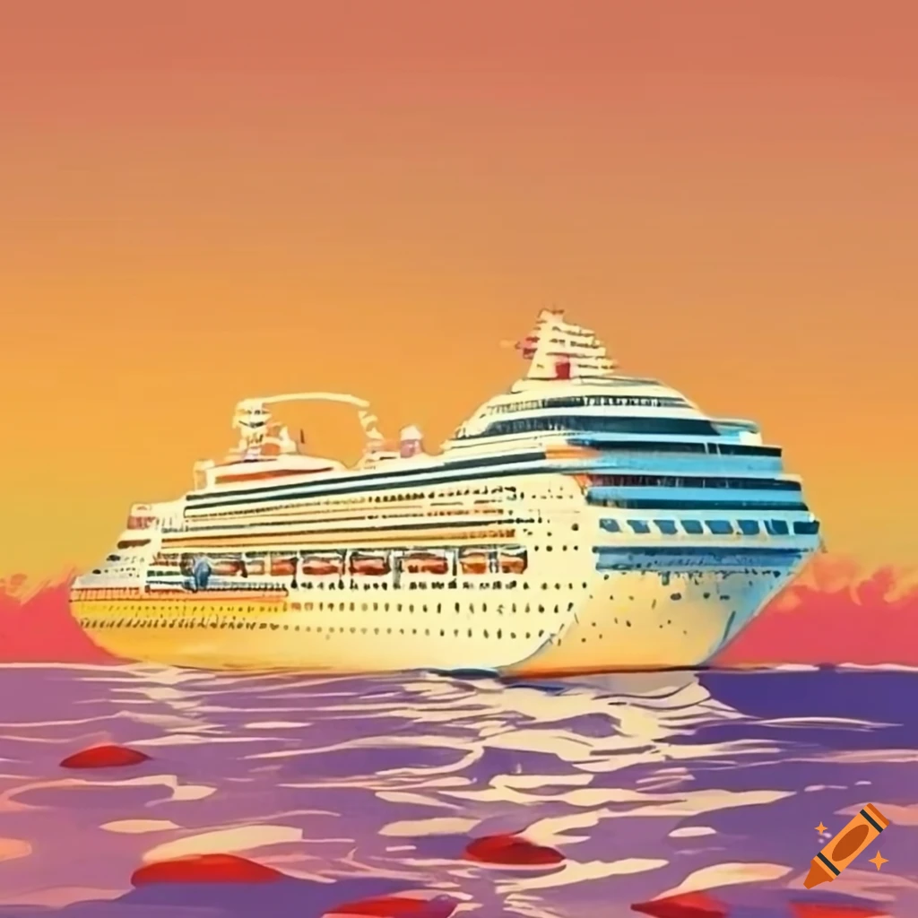 Cruise drawing on Craiyon