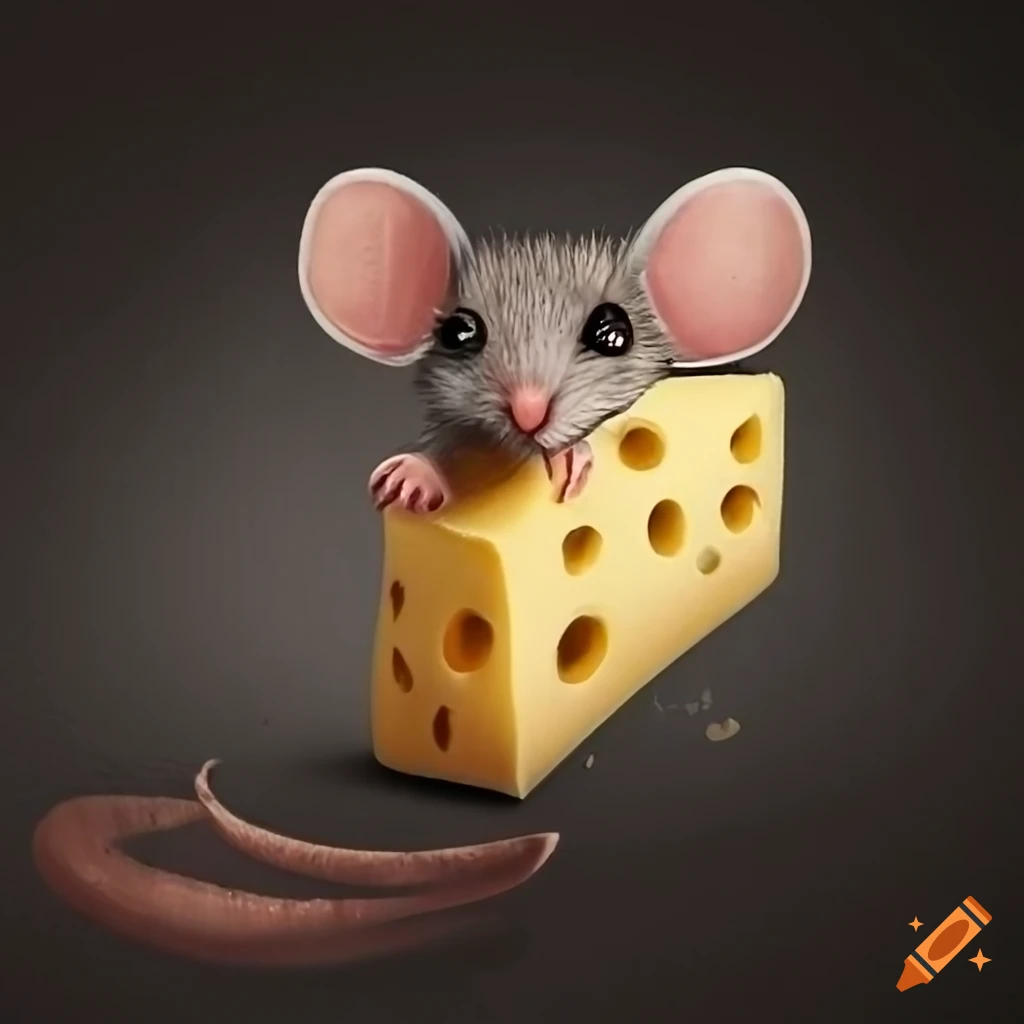 Roquefort, cheese loving mouse on Craiyon