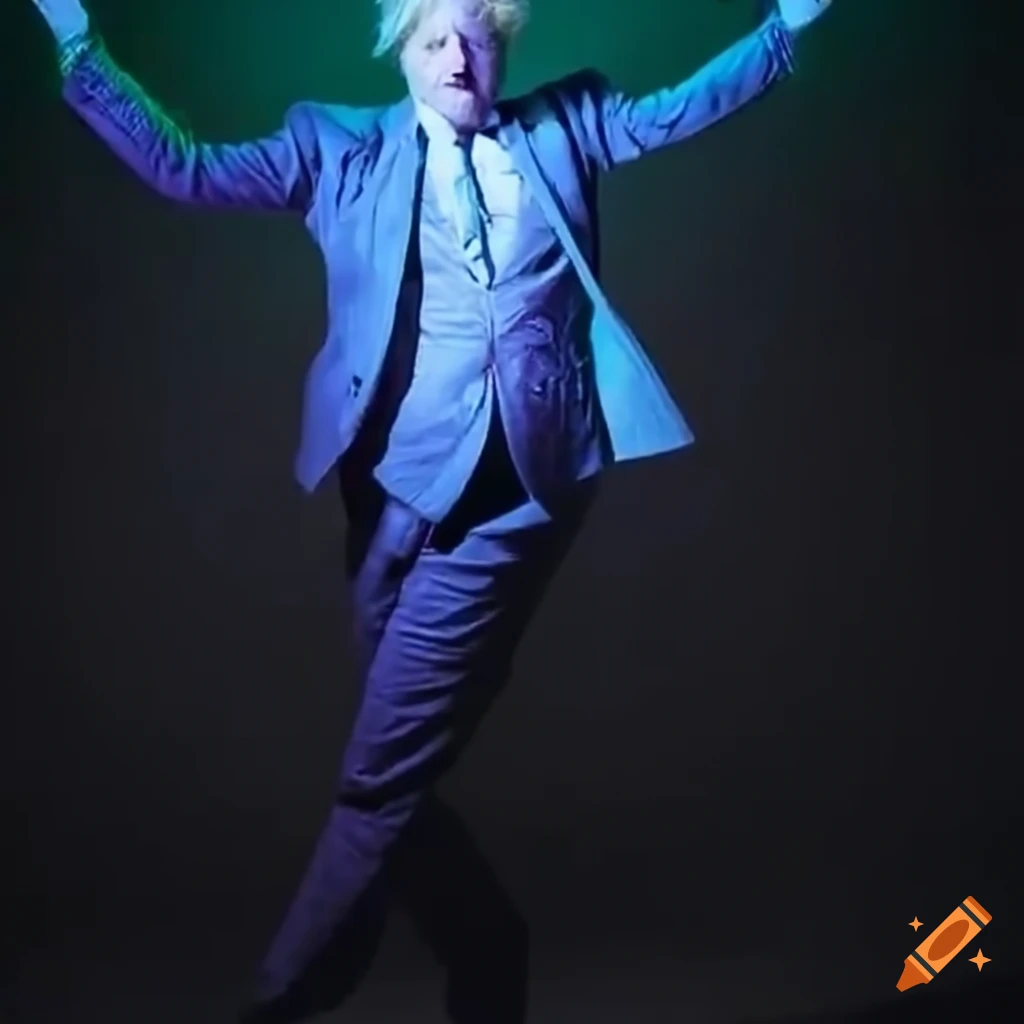 Boris johnson dancing with glow sticks