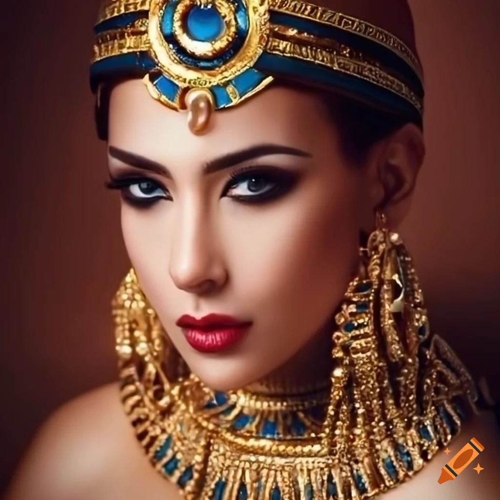 A beautiful egyptian lady with pearls