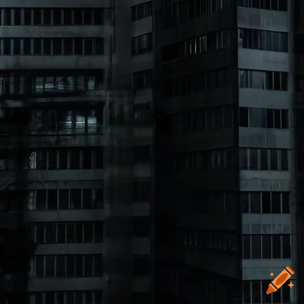 Gloomy high-rise building on Craiyon