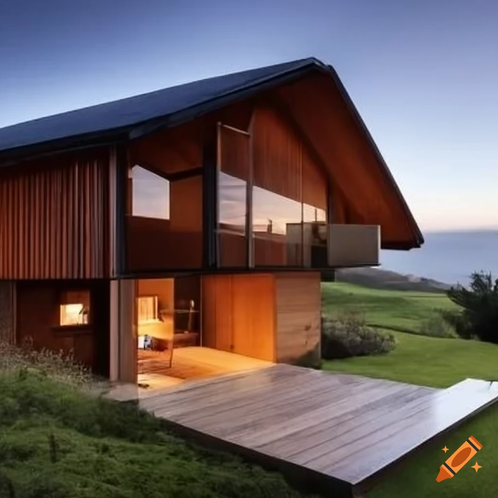Modern basque house in chile on Craiyon