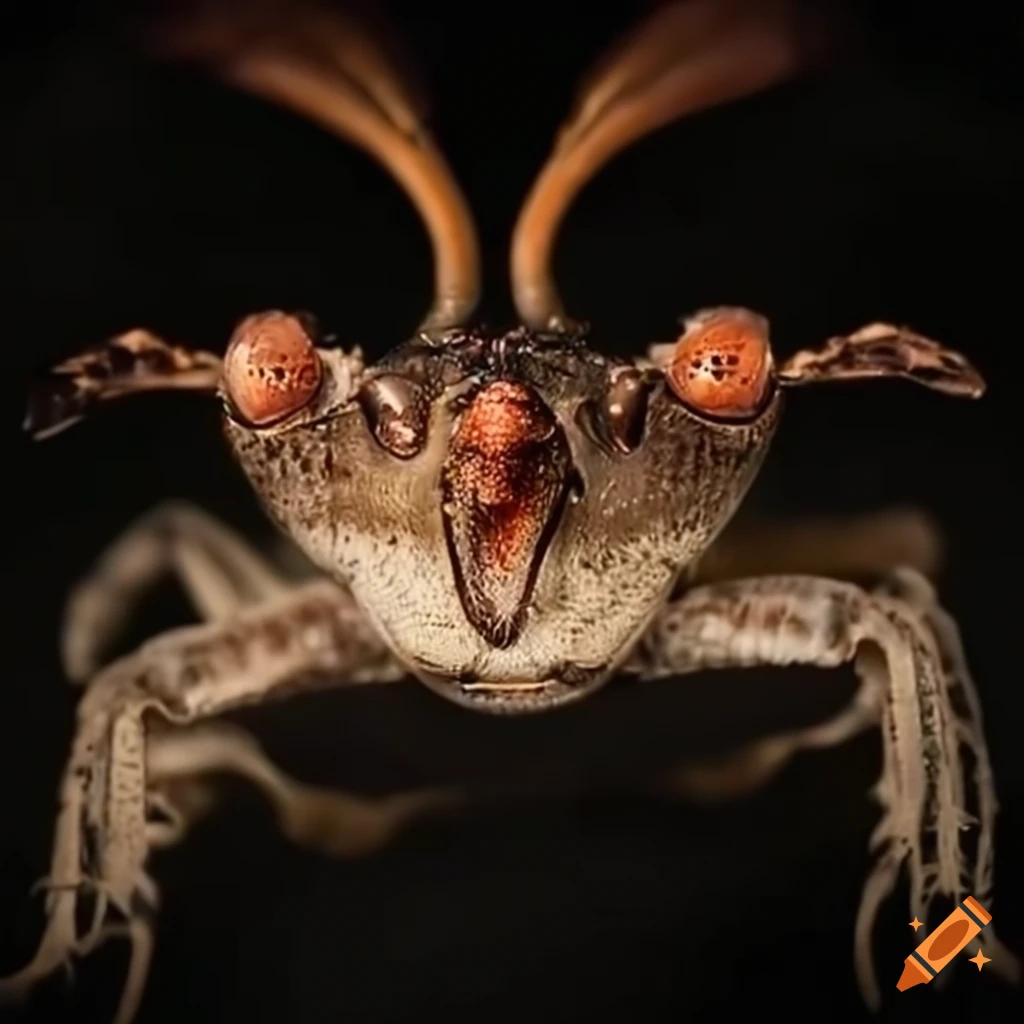 A whimsical hybrid creature inspired by both turtles and stag-beetles ...