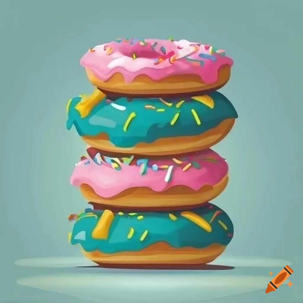 A stack of 3 sugar donuts