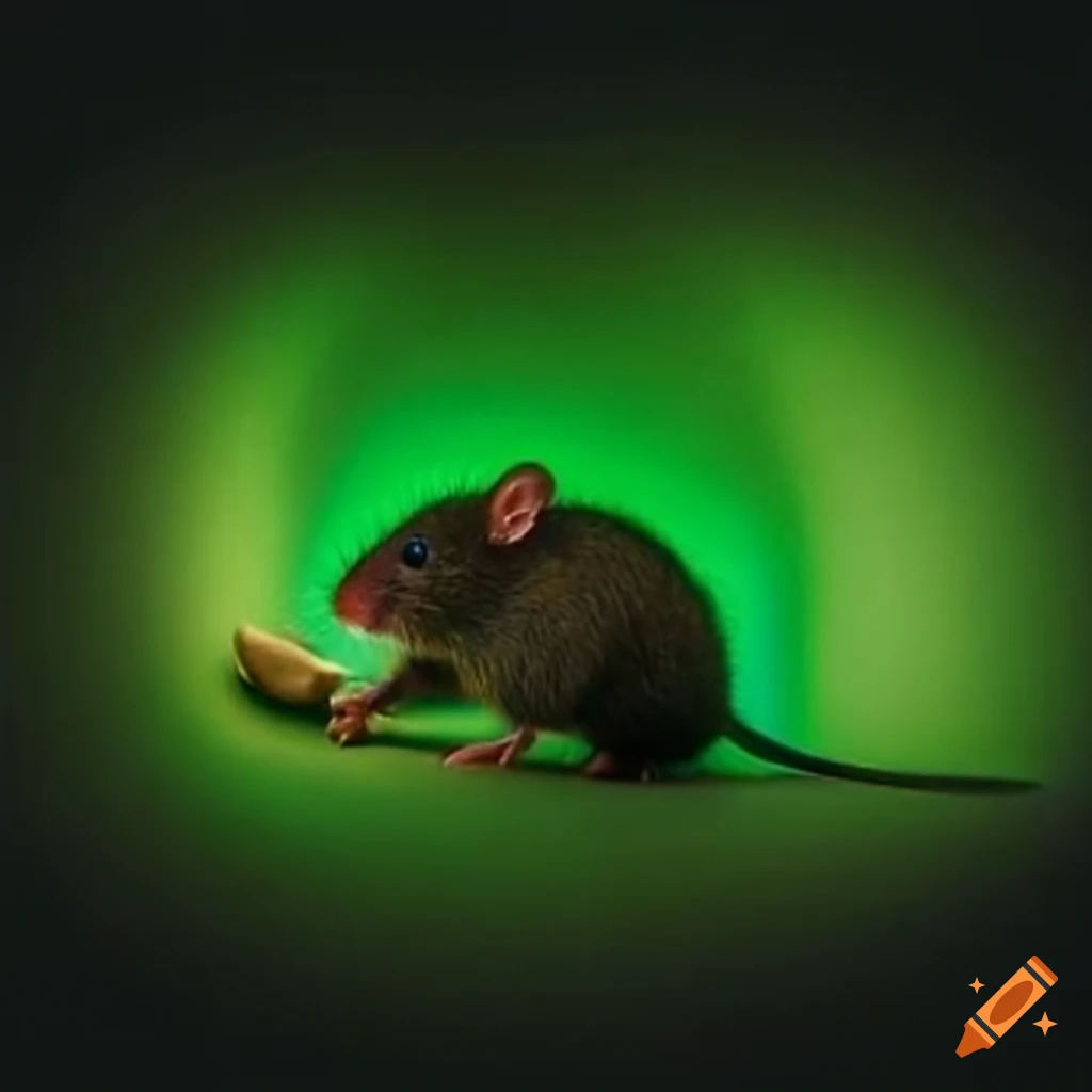 Green mouse run a marathon