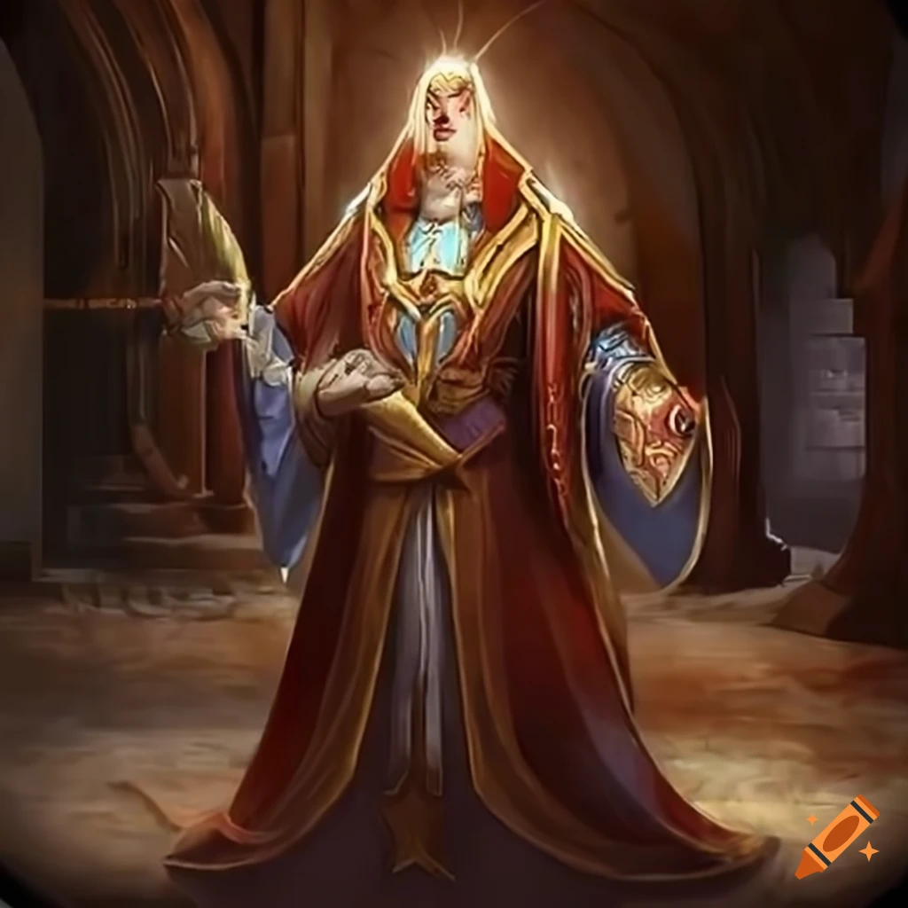 Fantasy priest of time on Craiyon