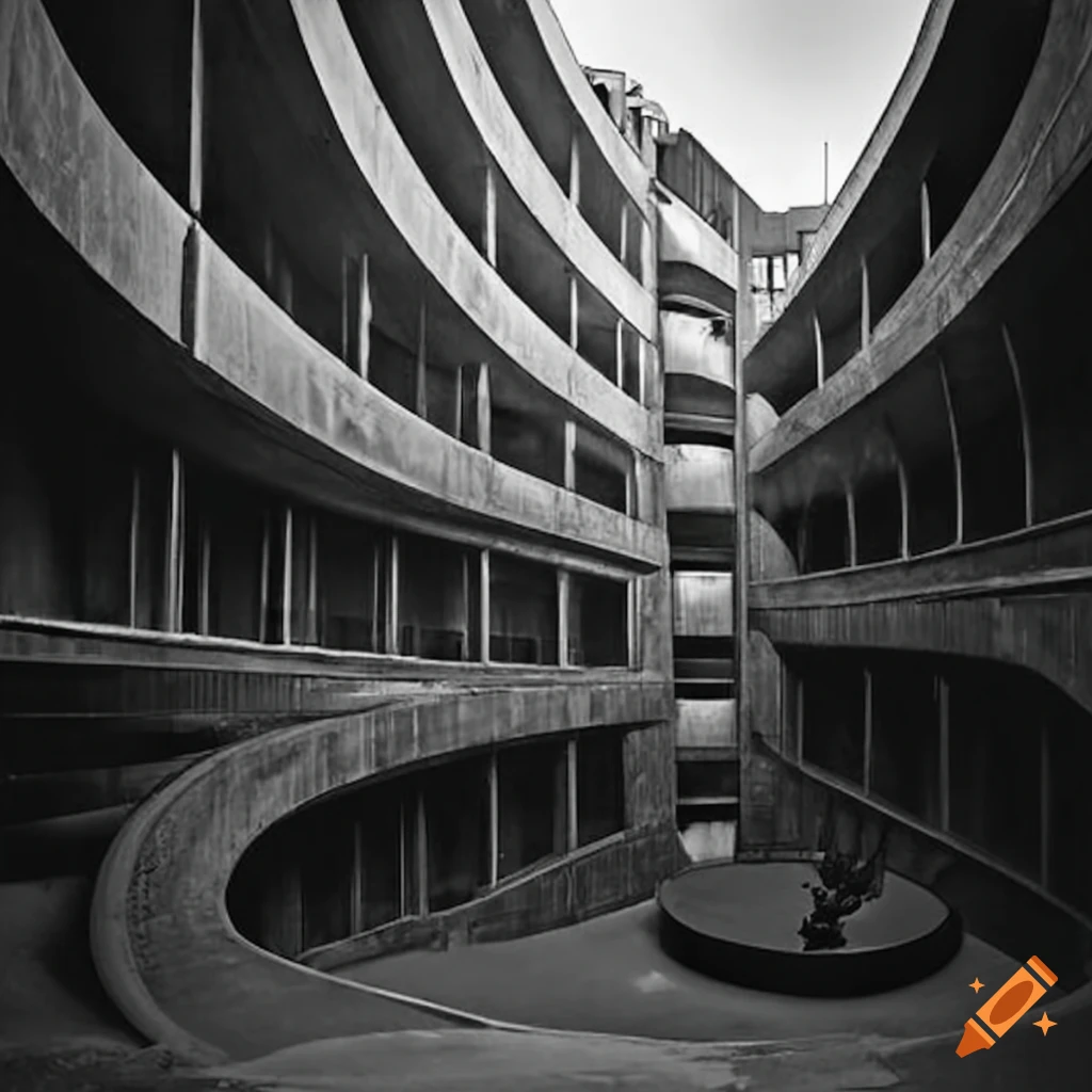 Terrifying brutalist-style building