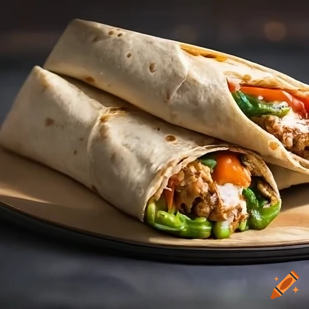 Sweet chilli chicken wrap on Craiyon