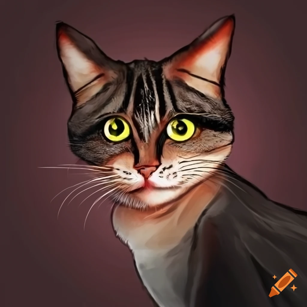 A cat human on Craiyon