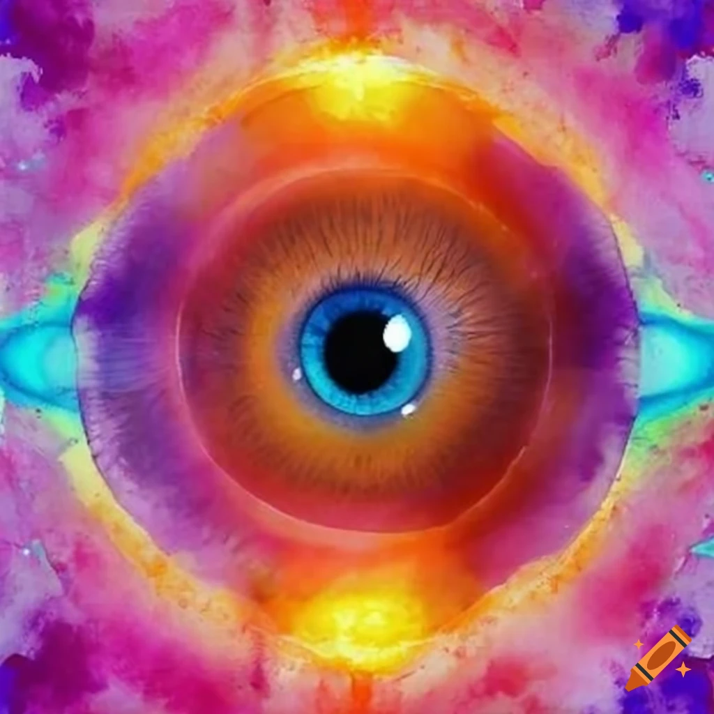 A mesmerizing eye with radiant beams of light on Craiyon