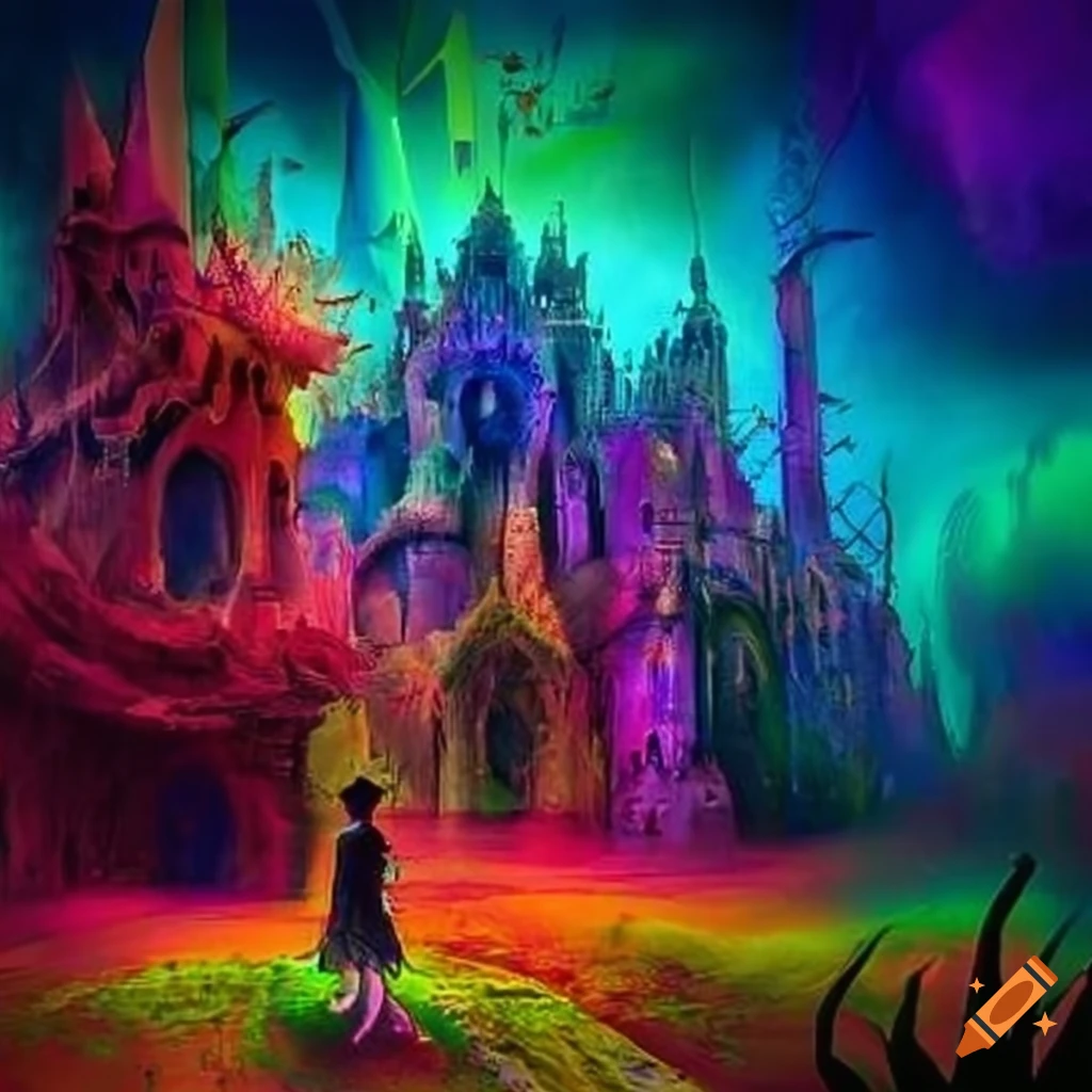 A fantasy world bright colors