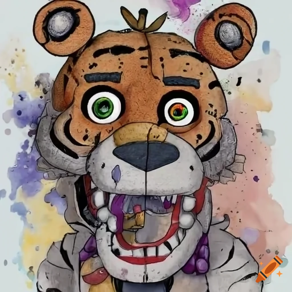 Abandoned tiger animatronic from five nights at freddy's game on Craiyon