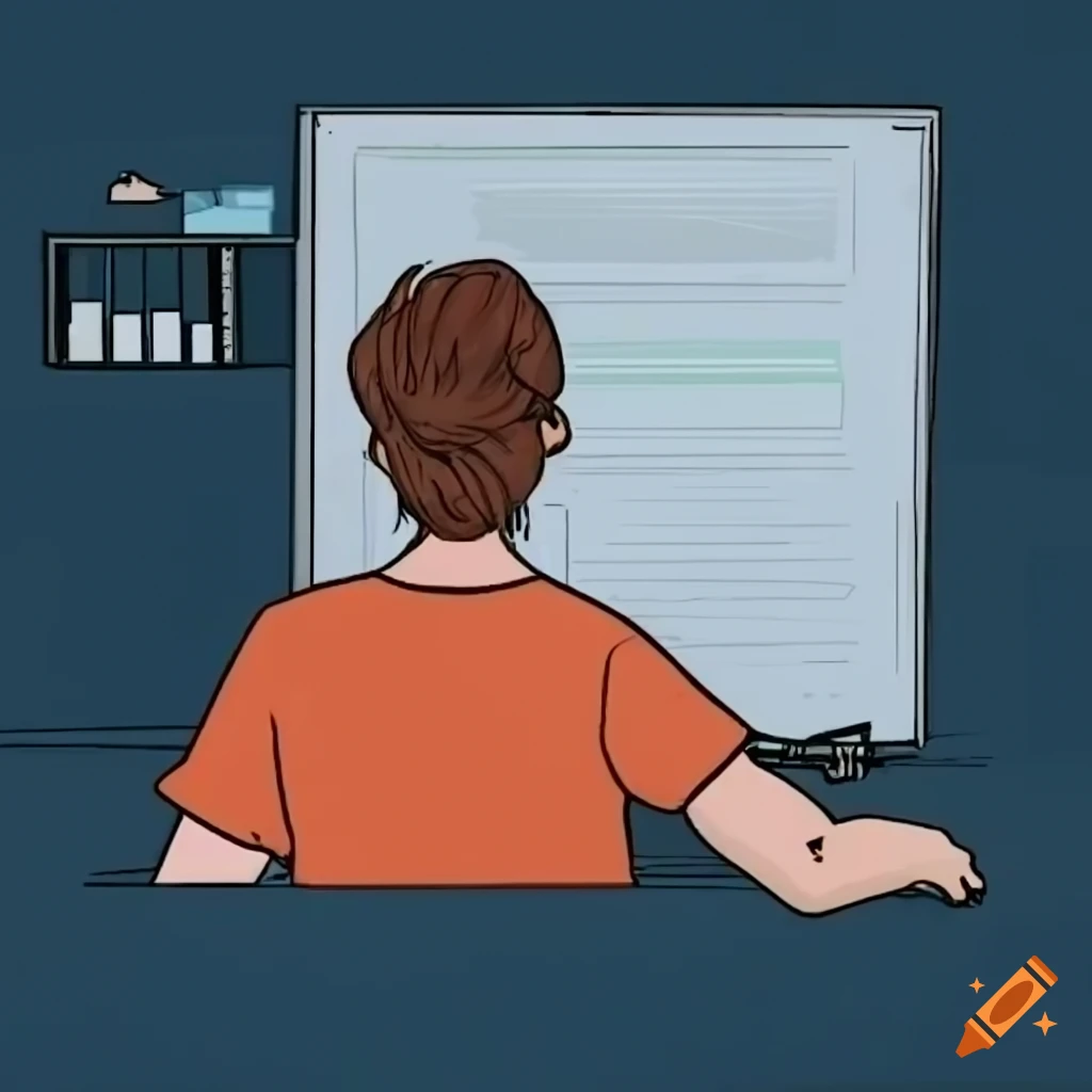 Draw a programmer with blond hair and goatee, that looks exhausted at ...
