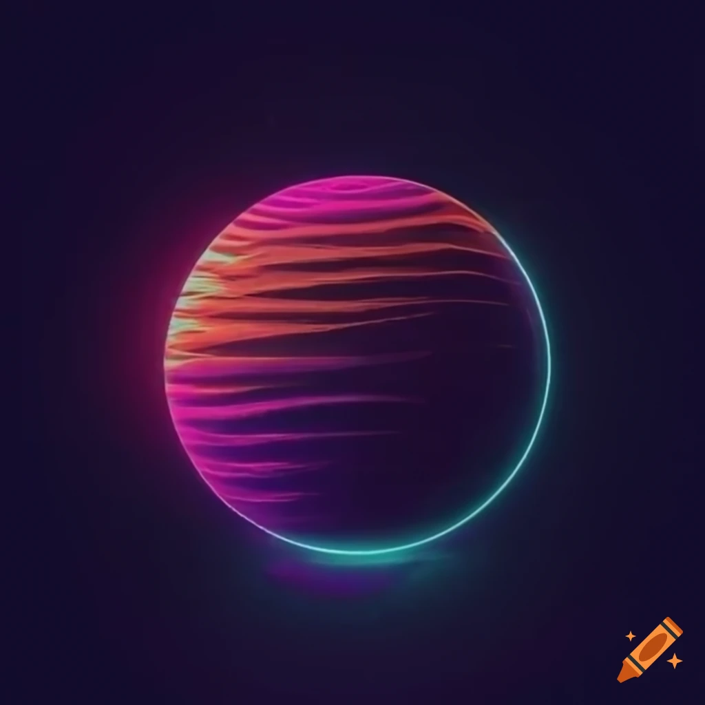 Boho circles with shapes, synthwave aesthetic on Craiyon