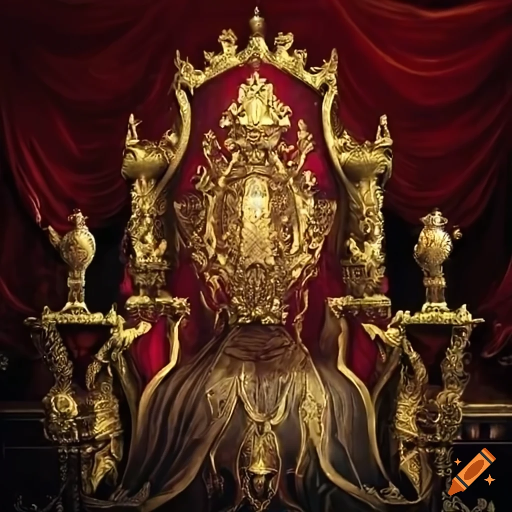 A queen's throne on Craiyon