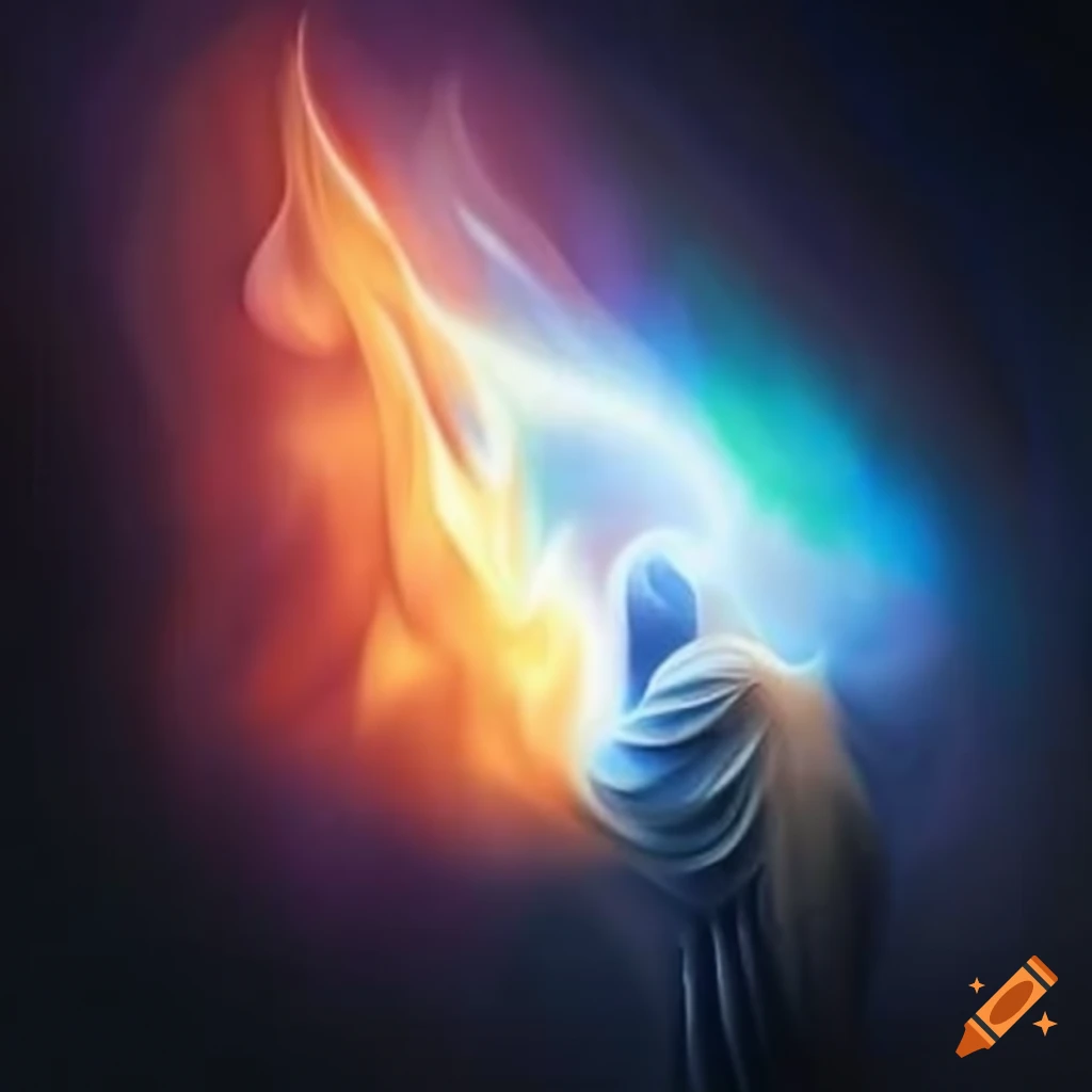 A mesmerizing white flame illuminates the darkness