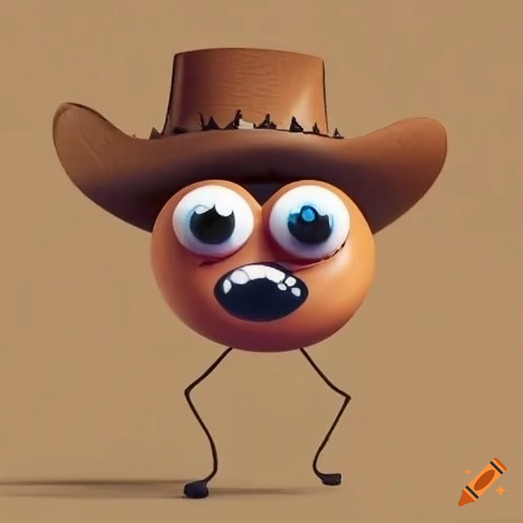 Stick figure gang with cowboy hats and googly eyes on Craiyon