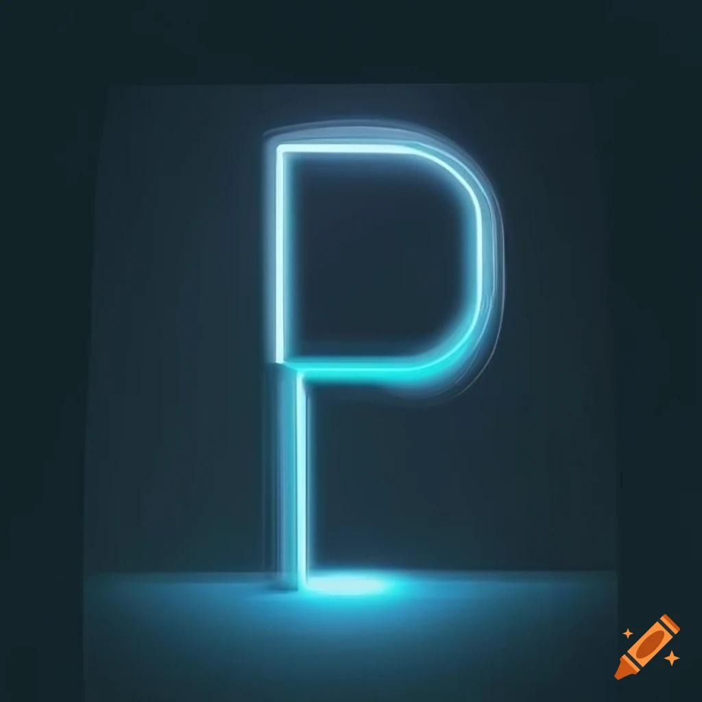 The letter "p" produkty a straight line and an arc take up exactly half ...