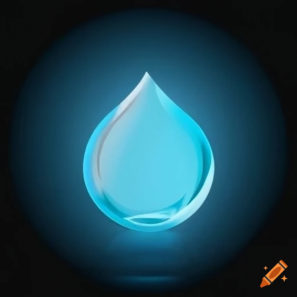 A button badge with water design