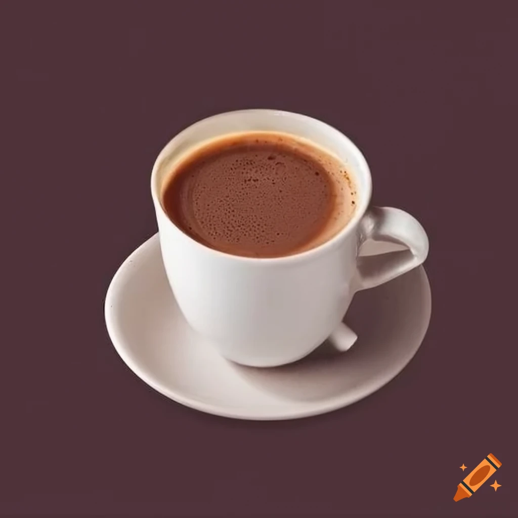 A cup of delicious hot milk coffee on Craiyon