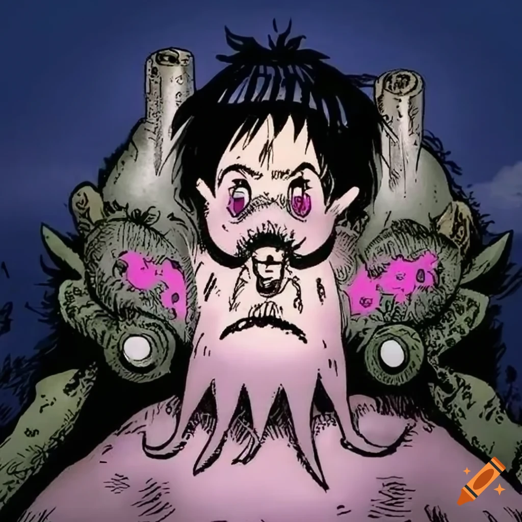 Cyberpunk butoh. Edo yokai. manga art style. closeup complex scene by ...