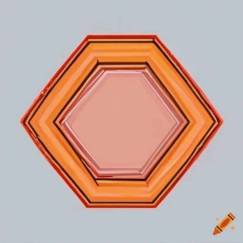 Draw a logo in the shape of an octagon with laser cutter style and ...