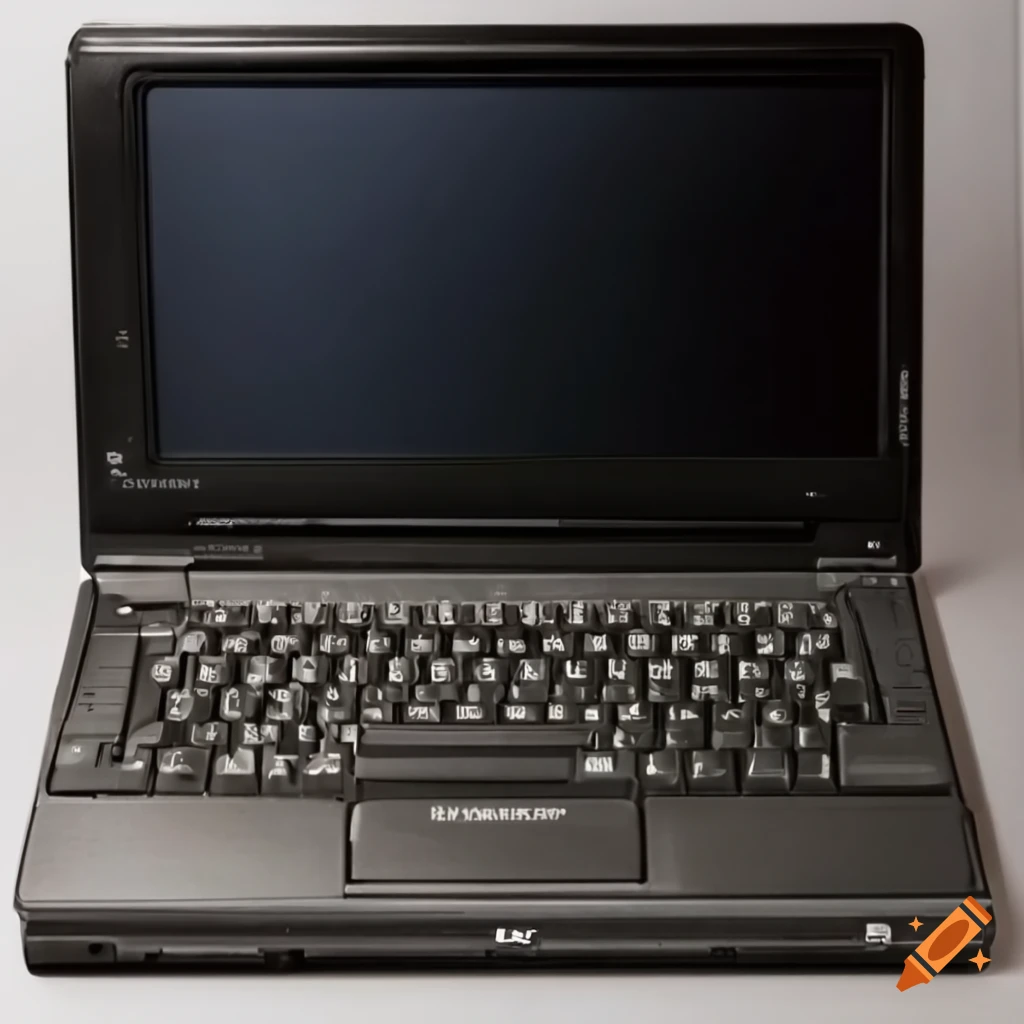 A old laptop from the 90's on Craiyon