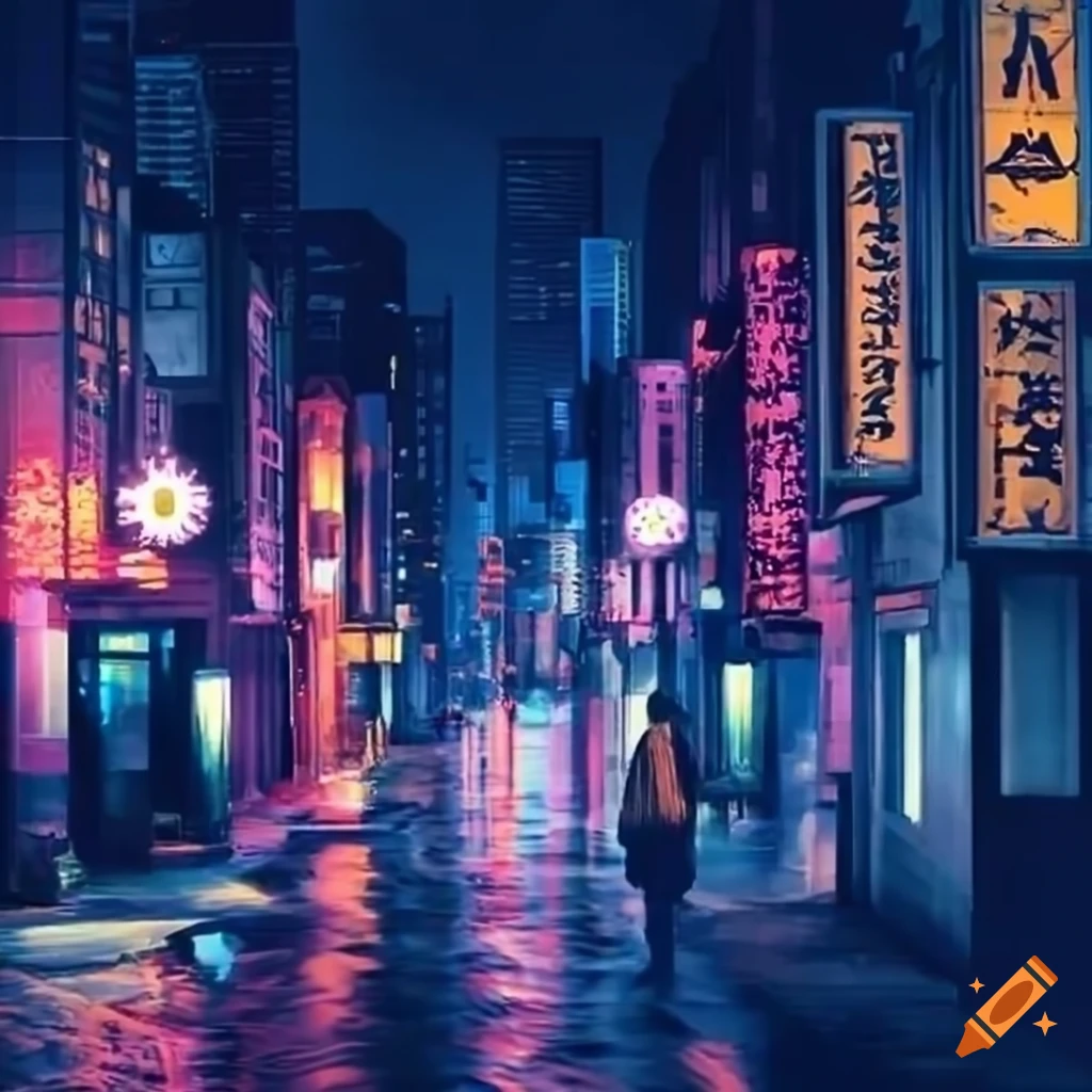 Over Japanese Arch Night
