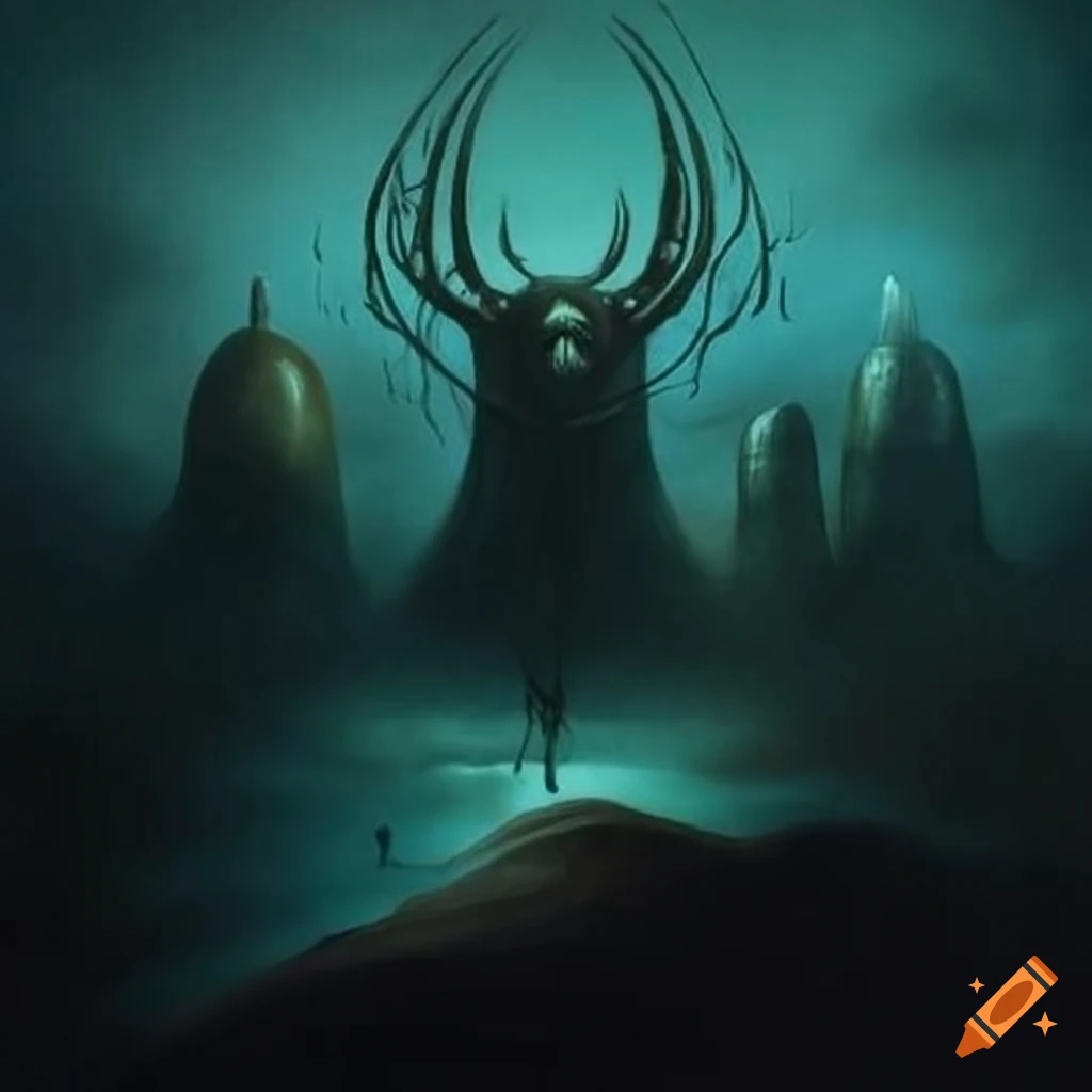 Skilbladnir painted by beksiński