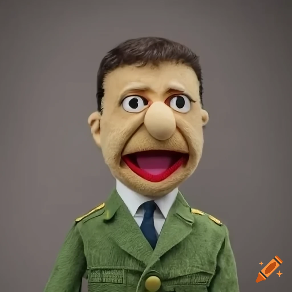 Muppet style puppet of president volodymyr zelenskyy made of felt ...