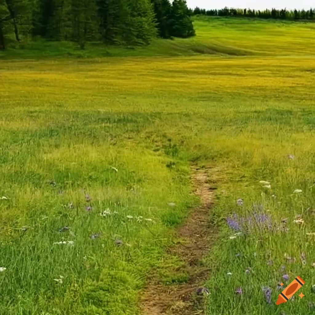 A wild meadow that is covered with wildflowers. on the outskirts of the ...