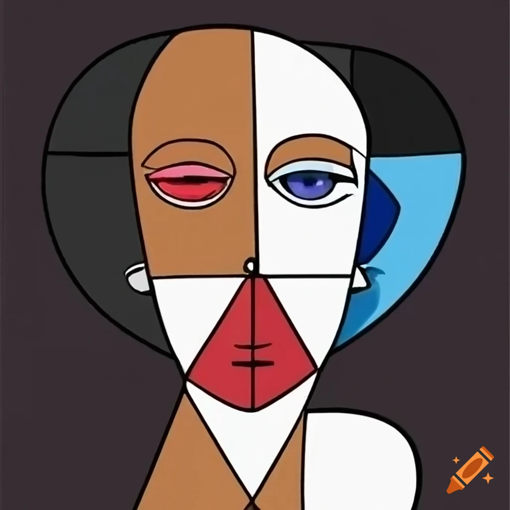 Cubism, eyes opening and closing on Craiyon