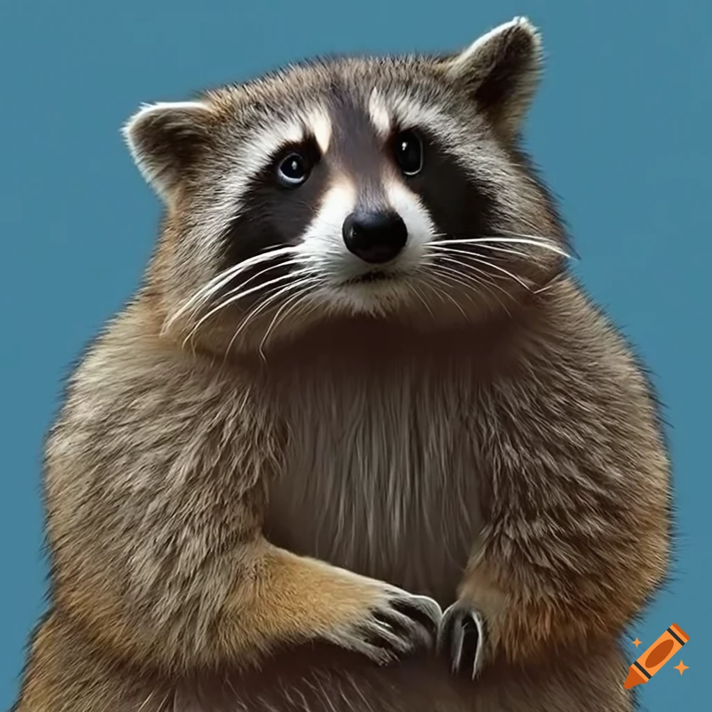 Anthropomorfic fat raccoon brown hugging other raccoon on Craiyon