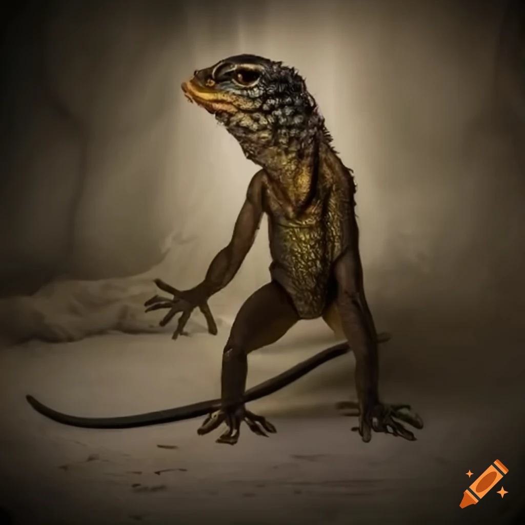 Laghairt Humanoid Humanoid Lizard Creature With Digitigrade Legs And