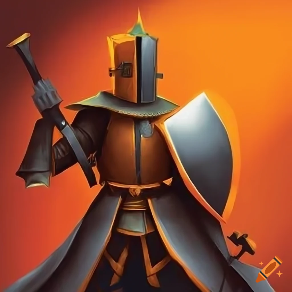 An orange knight