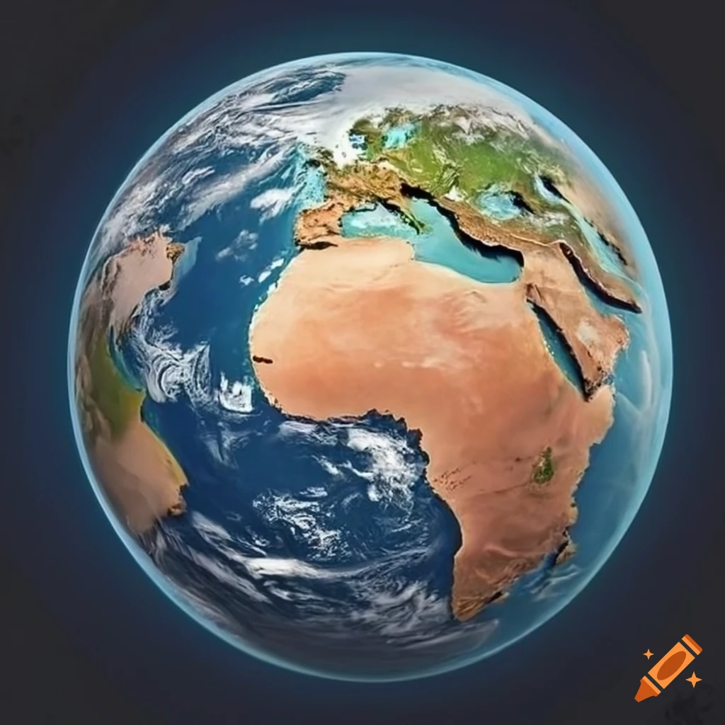 Earth from above on Craiyon