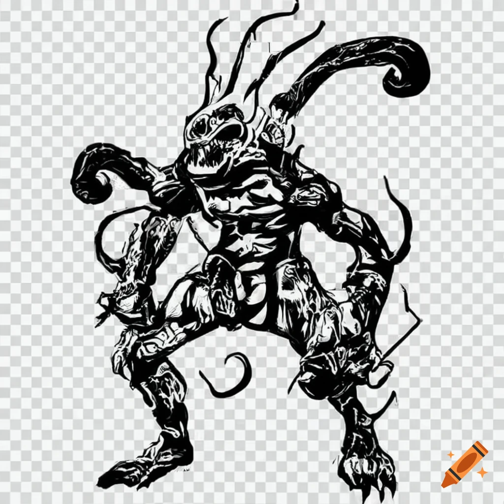 Mutant humanoid monster battle scene dark sun baxa line art high ...