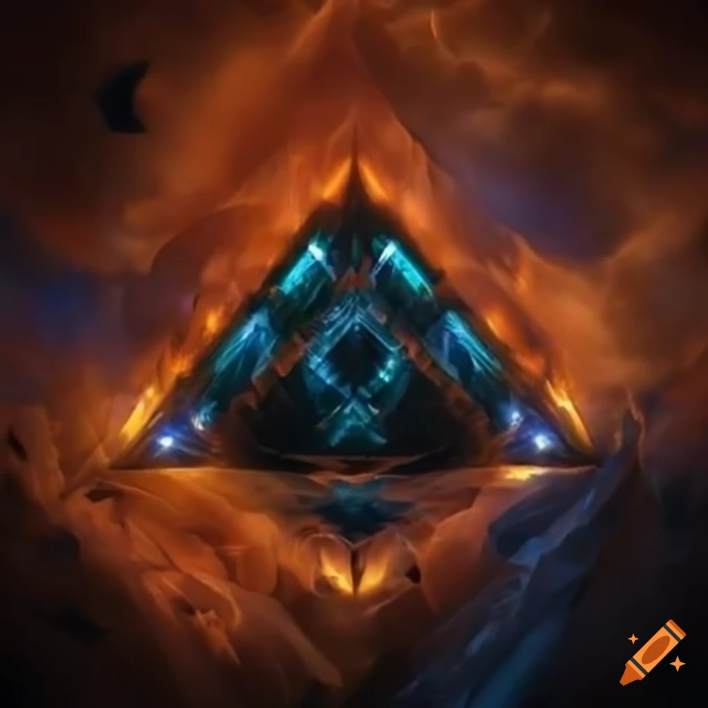 A mesmerizing triangular portal to an unknown realm on Craiyon