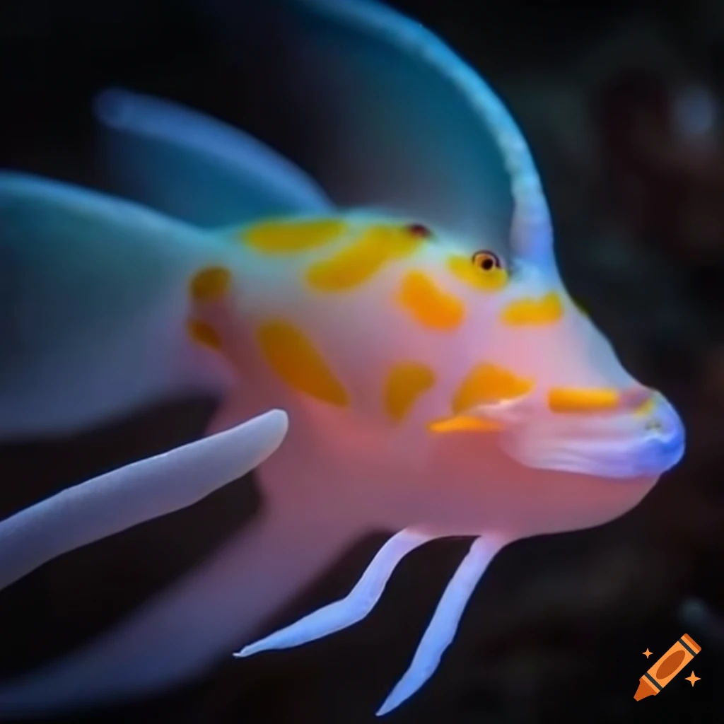 A whimsical hybrid sea creature inspired by both angelfishes and ...
